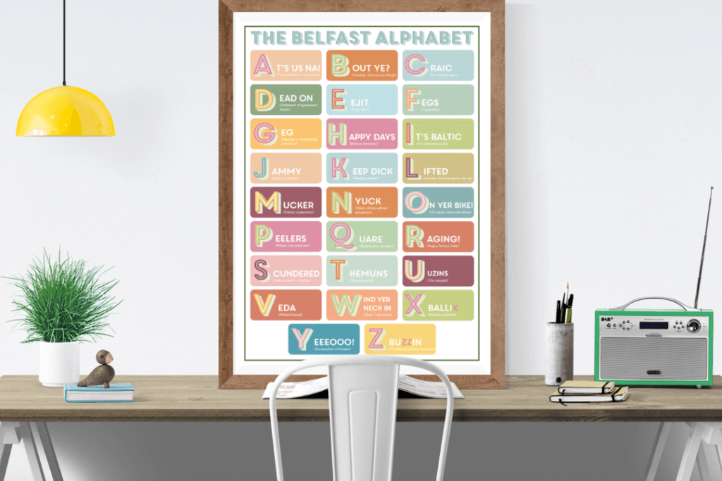 ‘The Belfast Alphabet’ Slang Print - Derry Nice Things » Danann Crafts