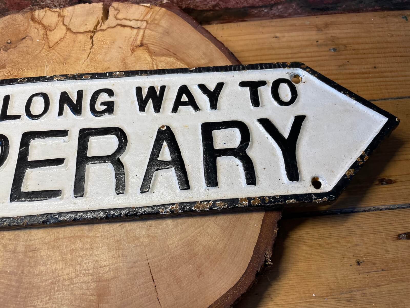 Long Way to Tipperary Large Road Sign - Old Irish » Danann Crafts