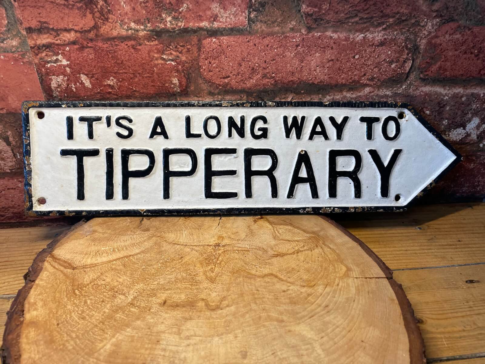 Long Way to Tipperary Large Road Sign - Old Irish » Danann Crafts